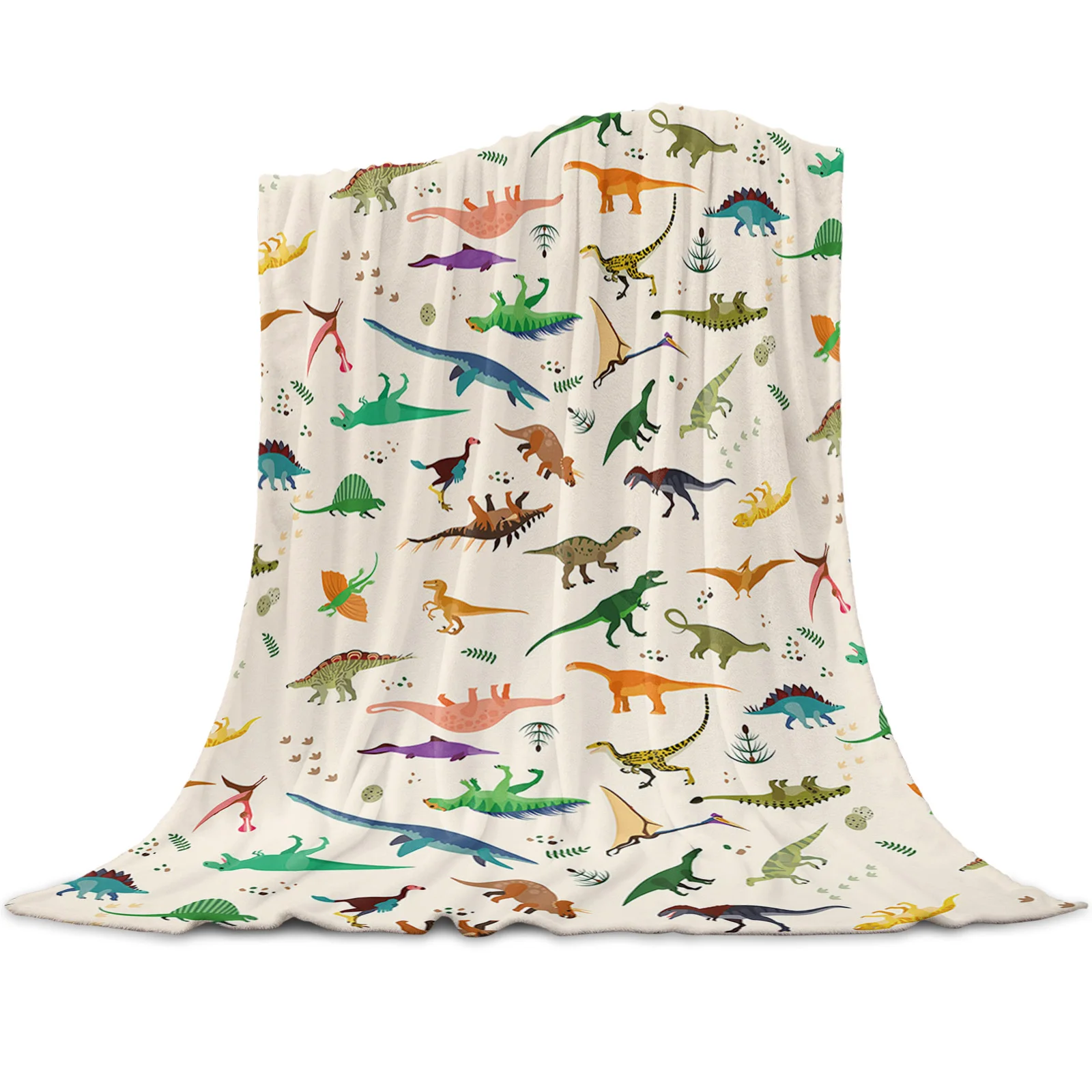 Cartoon Dinosaur Throw Blanket Soft Flannel Blanket for Chair ...