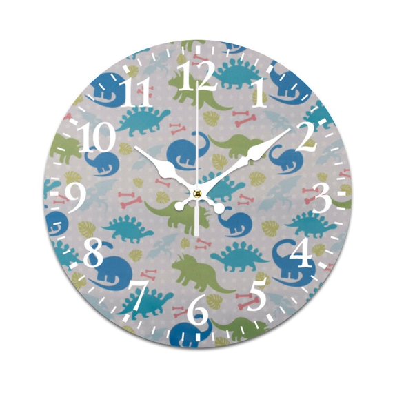 Cartoon Dinosaur Wall Clock Modern Design Clocks Wall Hanging Home ...