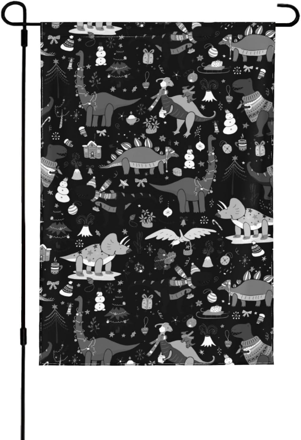 Cartoon Dinosaur Welcome Garden Flags Double Sided House flag, Winter ...