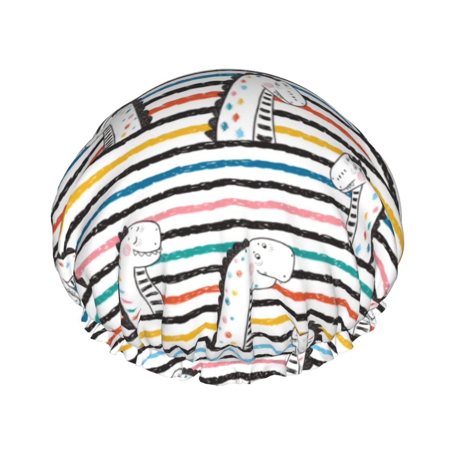 Cartoon Dinosaurs (3) Shower Cap, Double Layers Shower Cap Rreusable ...