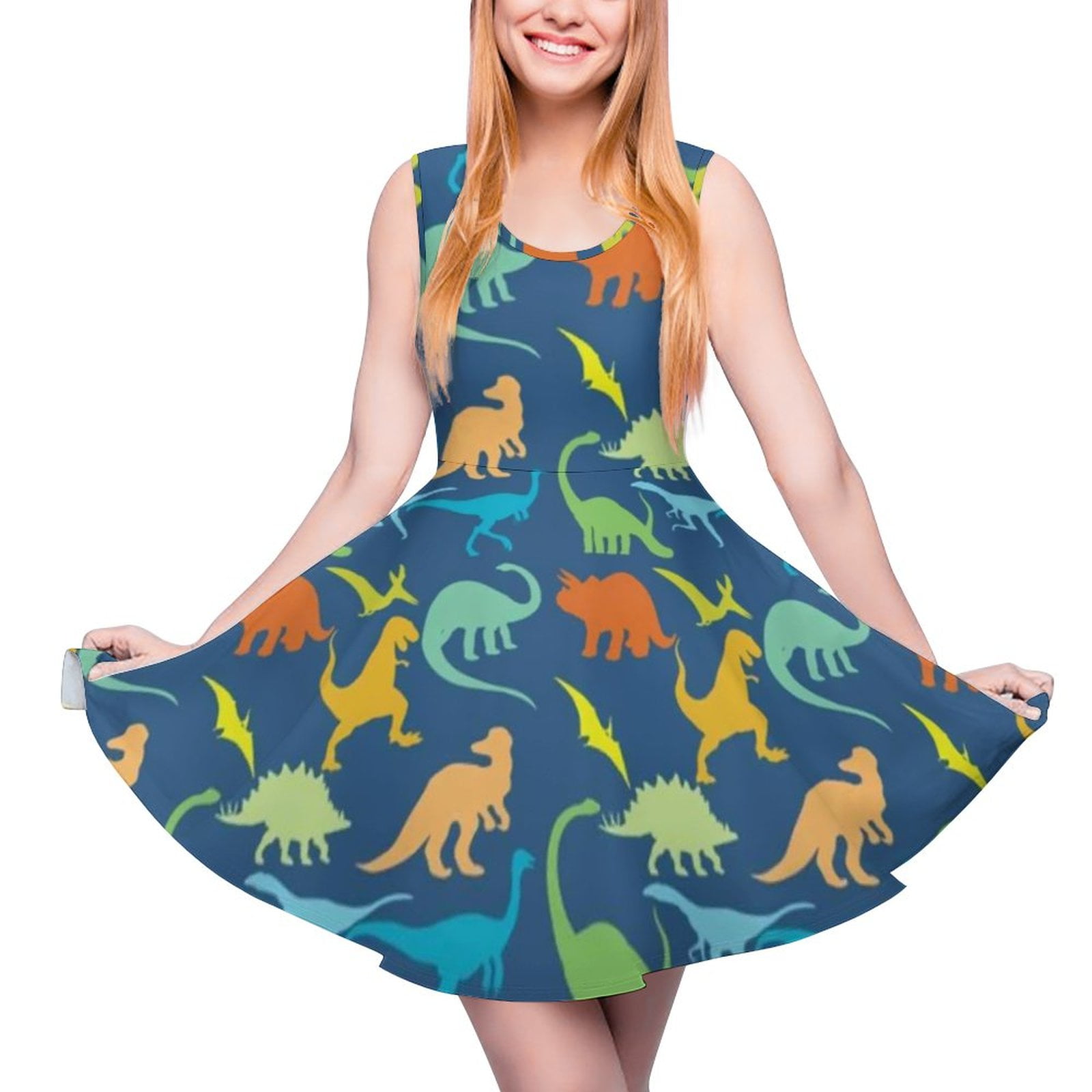 Cartoon Dinosaurs Dress Dinosaur Pattern Collection Kawaii Dresses High ...