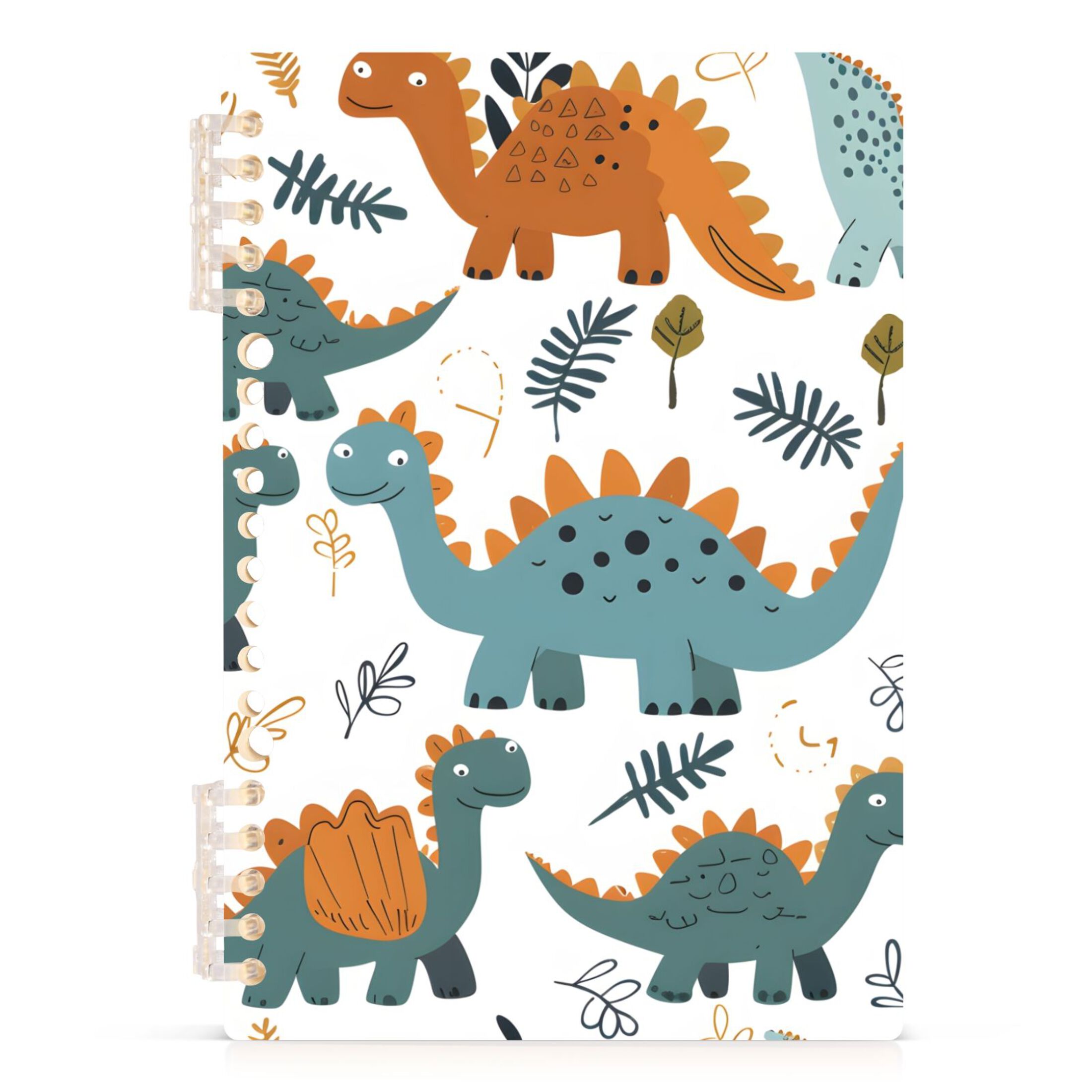 Cartoon Dinosaurs Leaves Notebooks 1-subject Journal 60 Sheets A5 ...