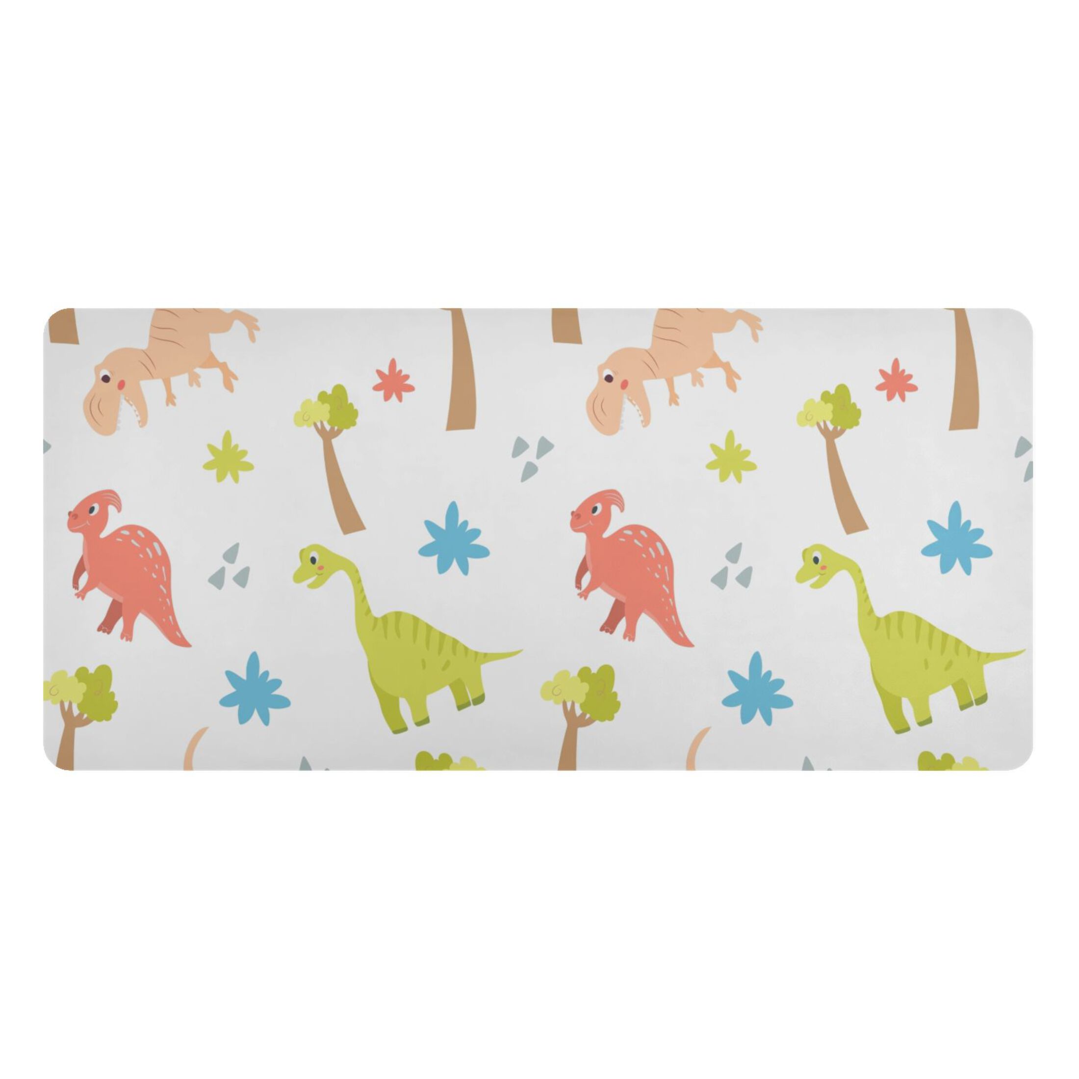 Cartoon Dinosaurs Trees Desk Mats Large Mouse Pad Long Keyboard ...