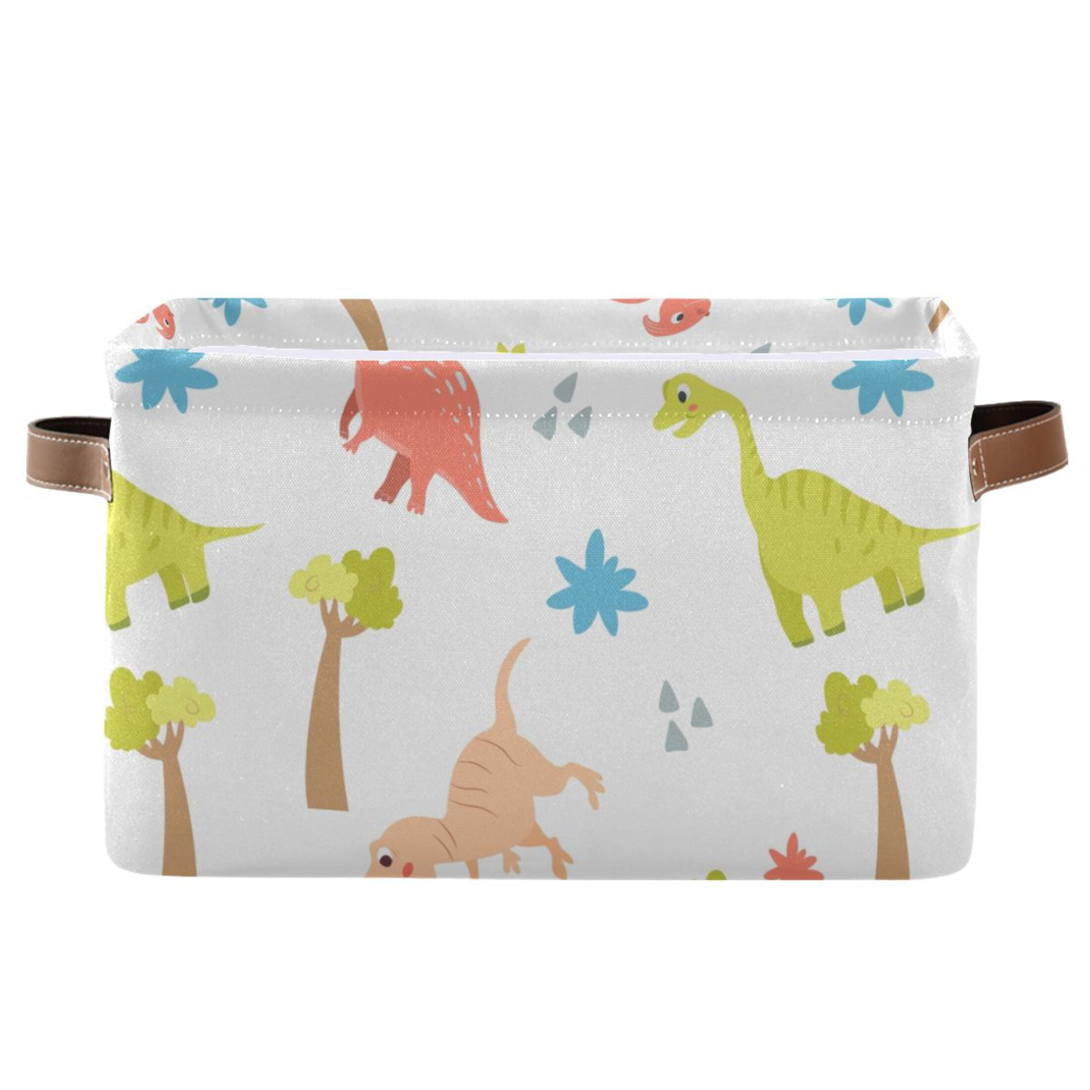 Cartoon Dinosaurs Trees Storage Basket Large Foldable Storage Bin ...
