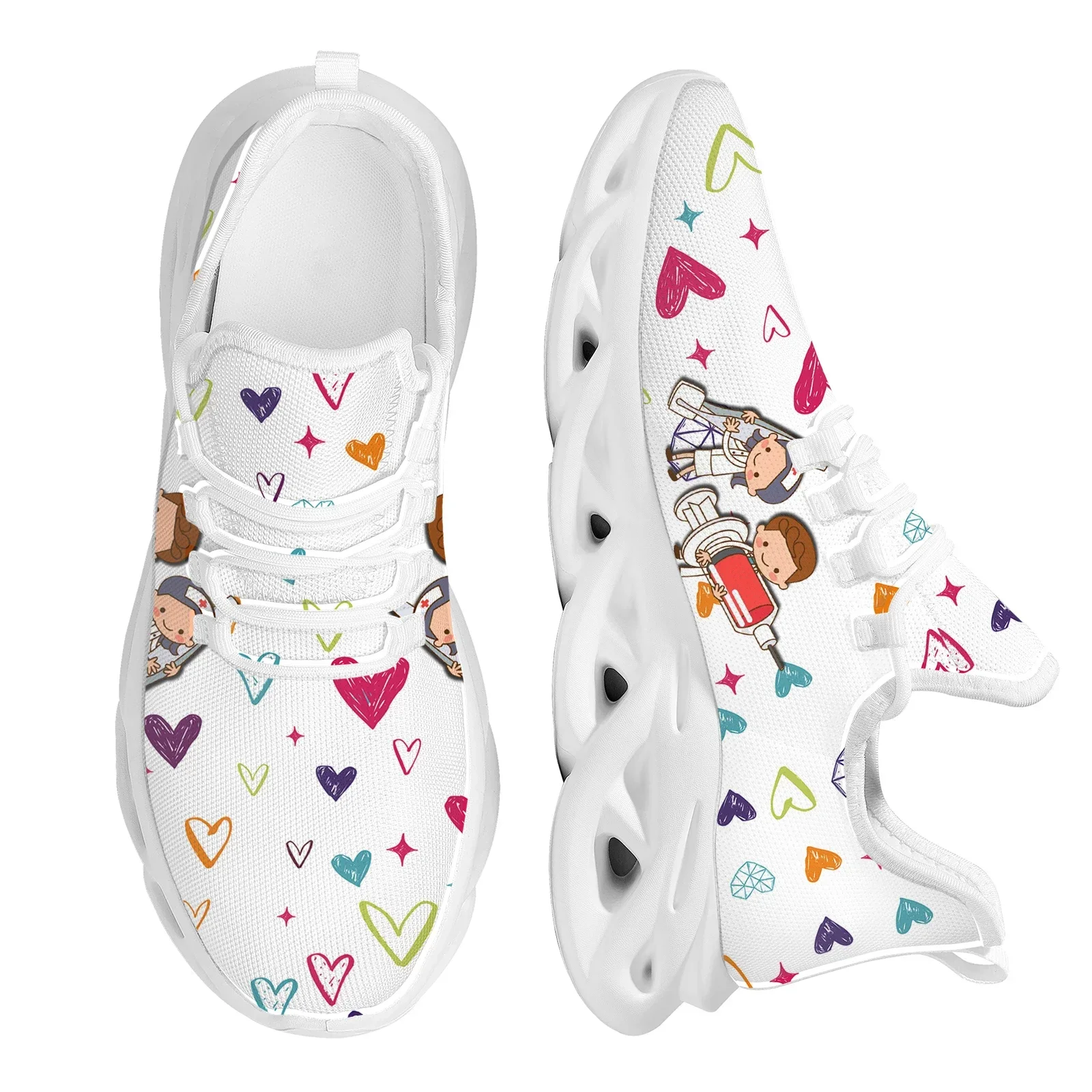 Cartoon Doctor Nurse Shoes for Women Female Flats Shoes Running ...