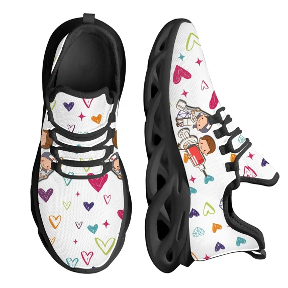 Cartoon Doctor Nurse Shoes for Women Female Flats Shoes Running ...