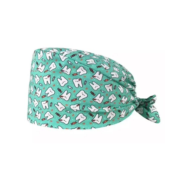 Cartoon Doctor Operating Room Pattern Printed Nursing Head Cap Lab ...