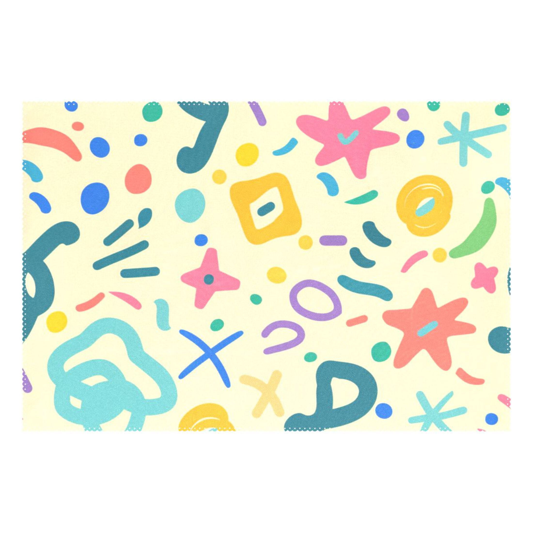 Cartoon Doddle Line Art Table Mat Rectangle Placemat 1 Pc for Kitchen ...