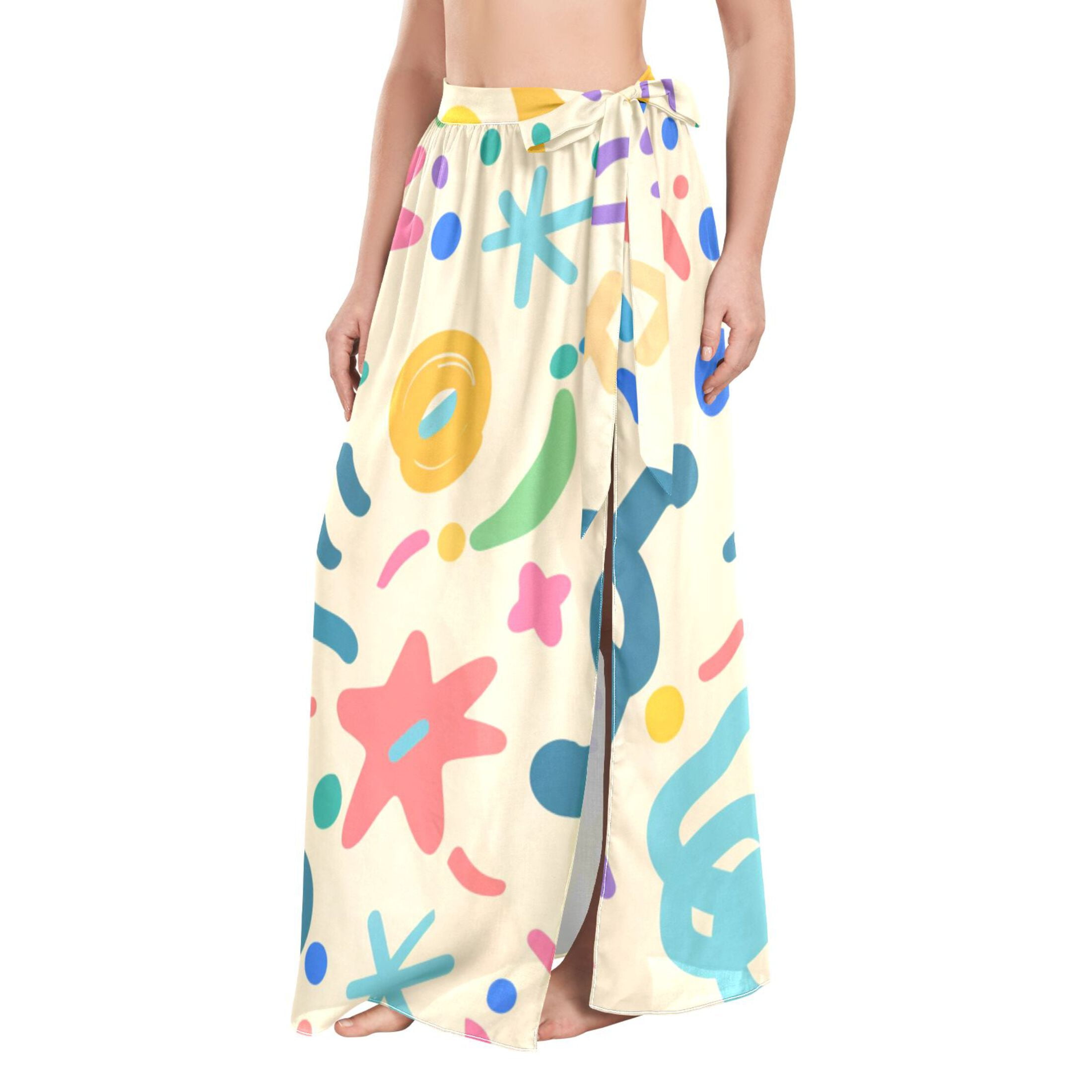 Cartoon Doddle Line Art Women's Swimwear Cover Ups Strappy Beach Dress ...