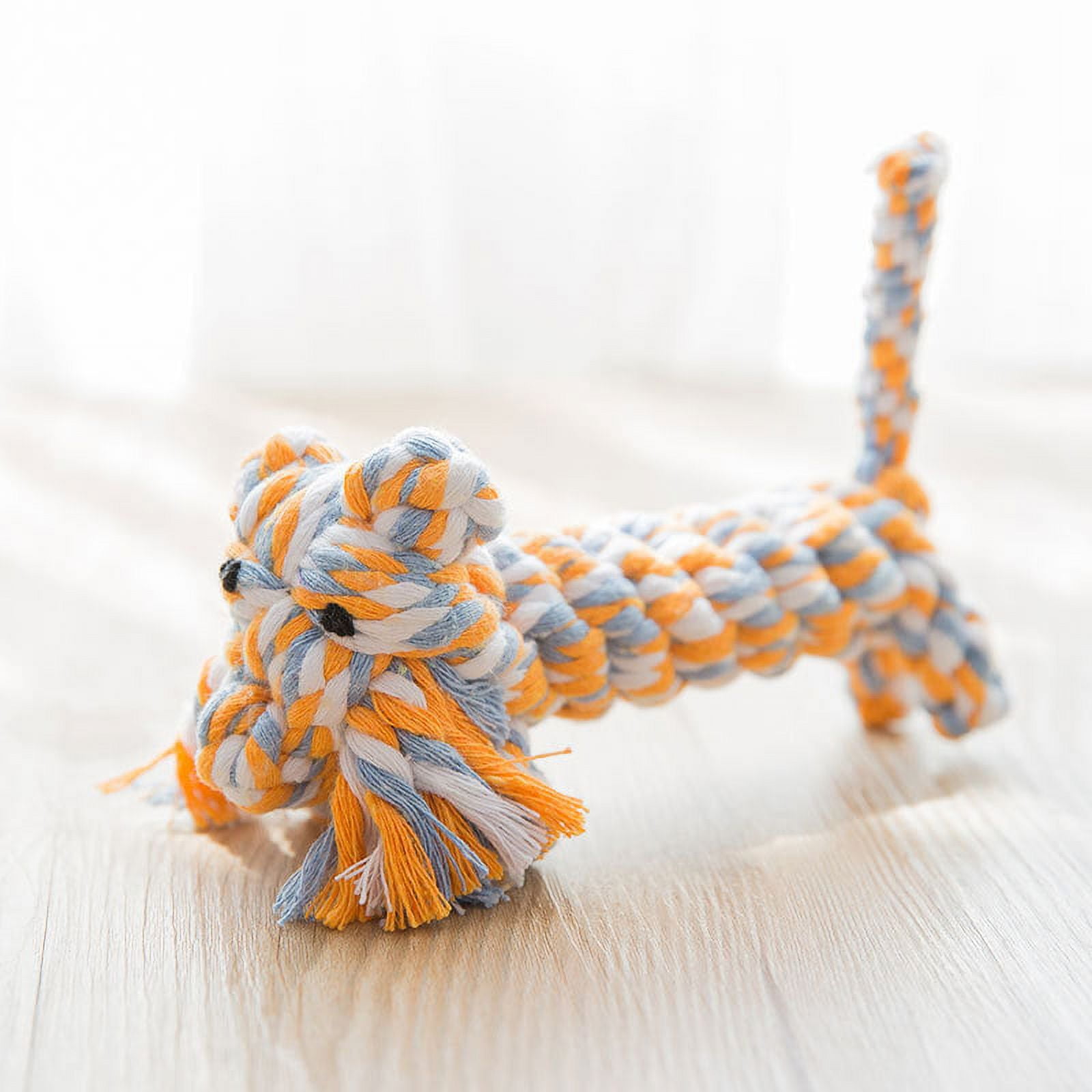 Cartoon Dog Biting Rope Dog Toy Molar Pet Knot Dog Bite Ball Bite ...