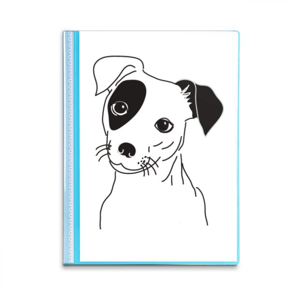 Cartoon Dog Black Illustration Pattern Book Sheet Protectors Portfolio ...