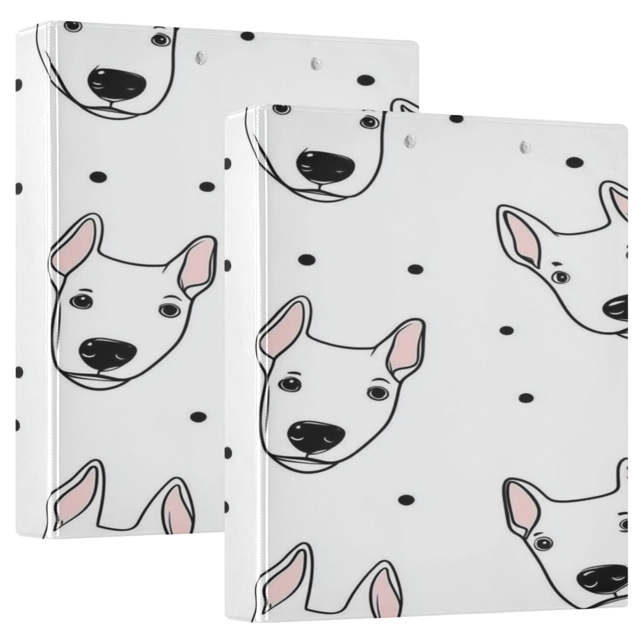 Cartoon Dog Faces 3 Ring Hardcover Binders 1.5in Round Rings for Letter ...