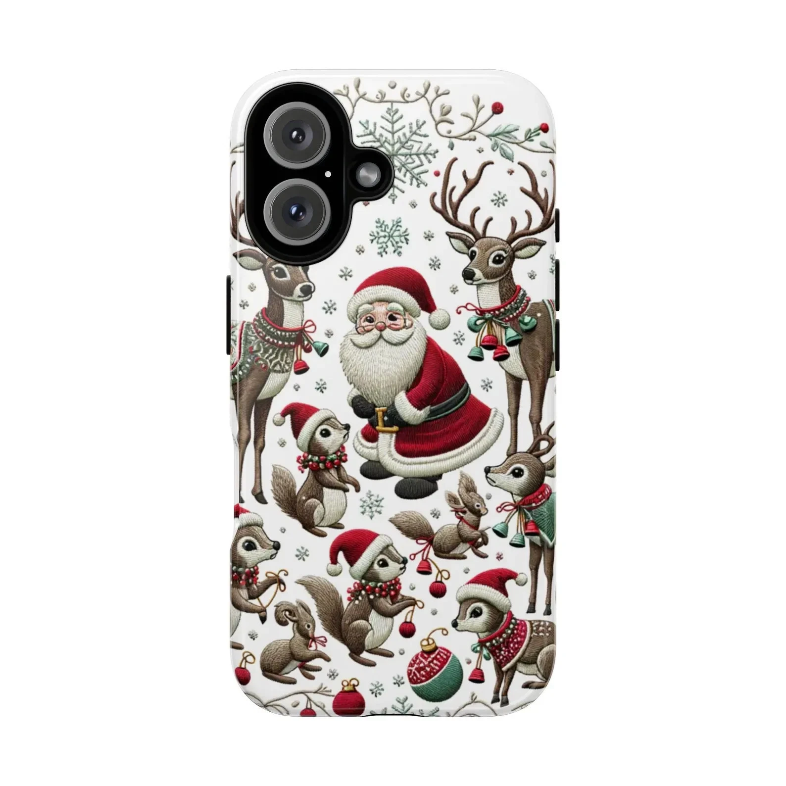 Cartoon Dog Festive Holiday Pattern iPhone Case 17 to 11 Pro Max ...