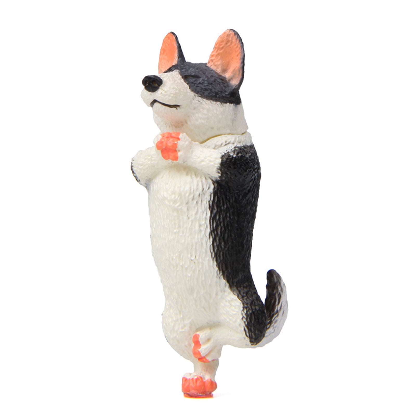 Cartoon Dog Figurine Lovely Stand Up Corgi/Husky Gardening Doll Solid ...