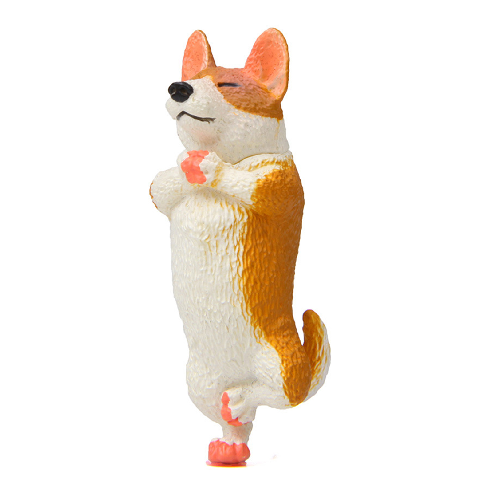 Cartoon Dog Figurine Lovely Stand Up Corgi/Husky Gardening Doll Solid ...