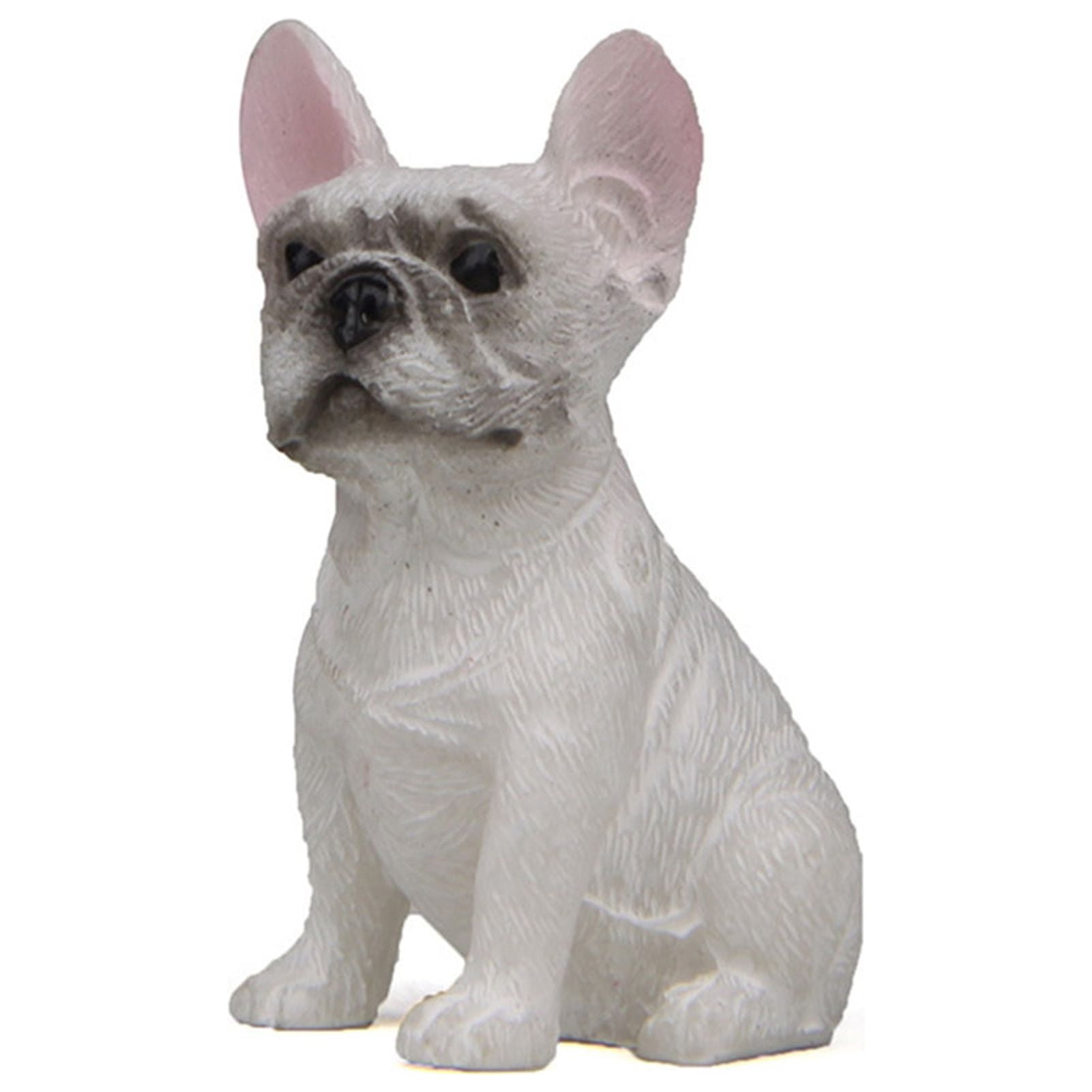 Cartoon Dog Figurine Simulation Miniature Cute Bulldog Resin Craft ...