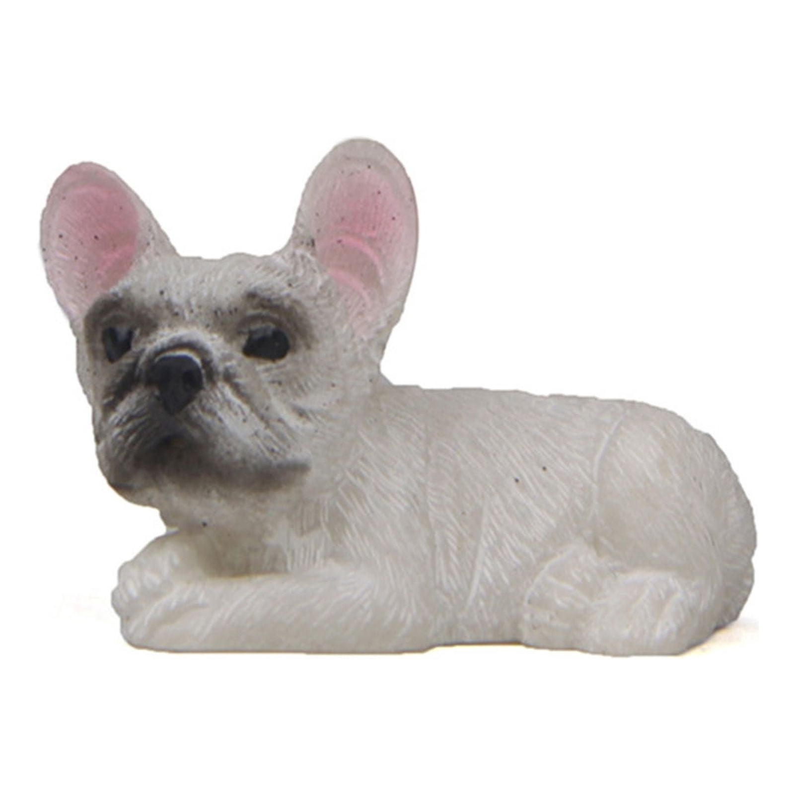 Cartoon Dog Figurine Simulation Miniature Cute Bulldog Resin Craft ...
