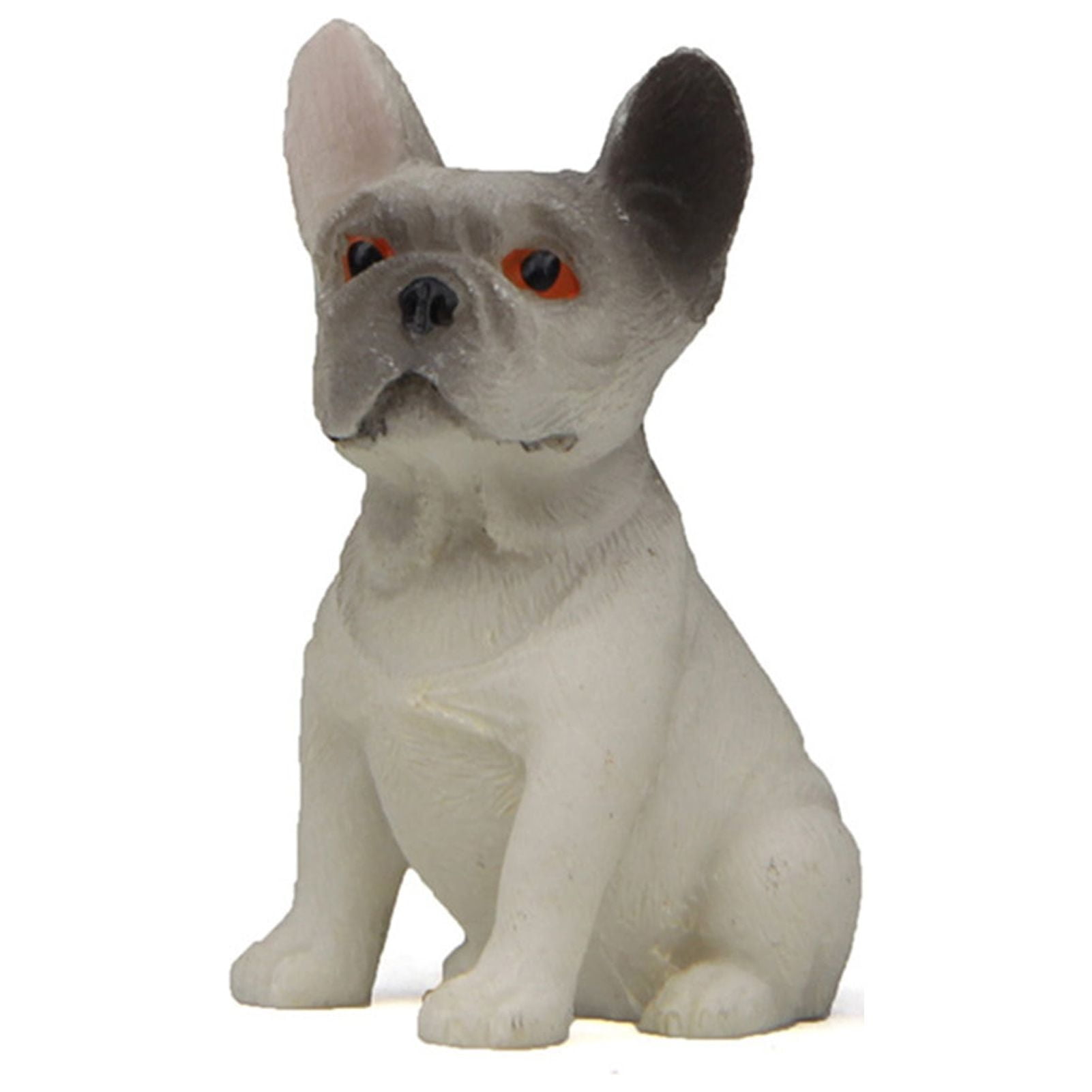 Cartoon Dog Figurine Simulation Miniature Cute Bulldog Resin Craft ...