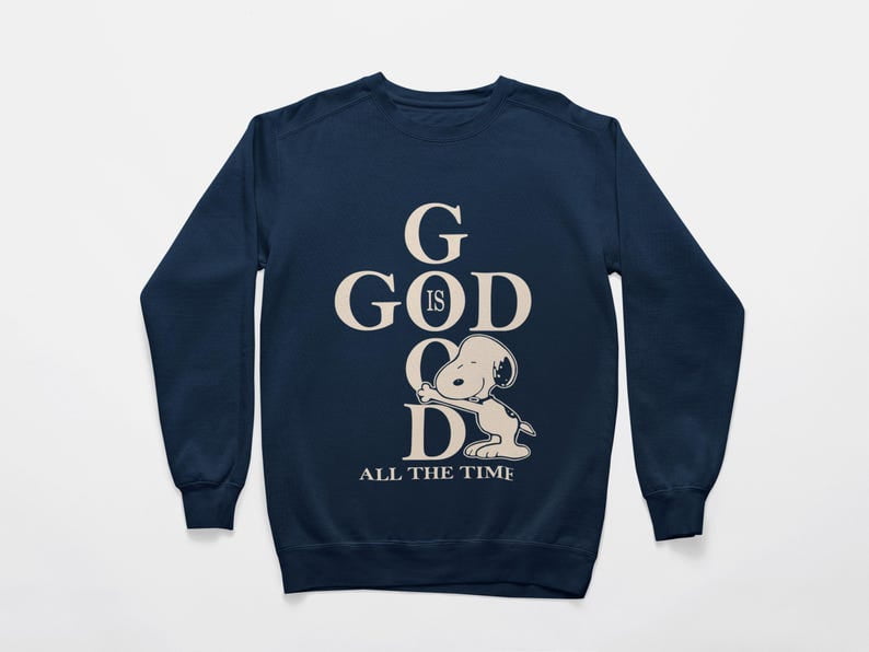 Cartoon Dog God is Good All The Time Sweater, Dog Lover Sweater - Sizes ...