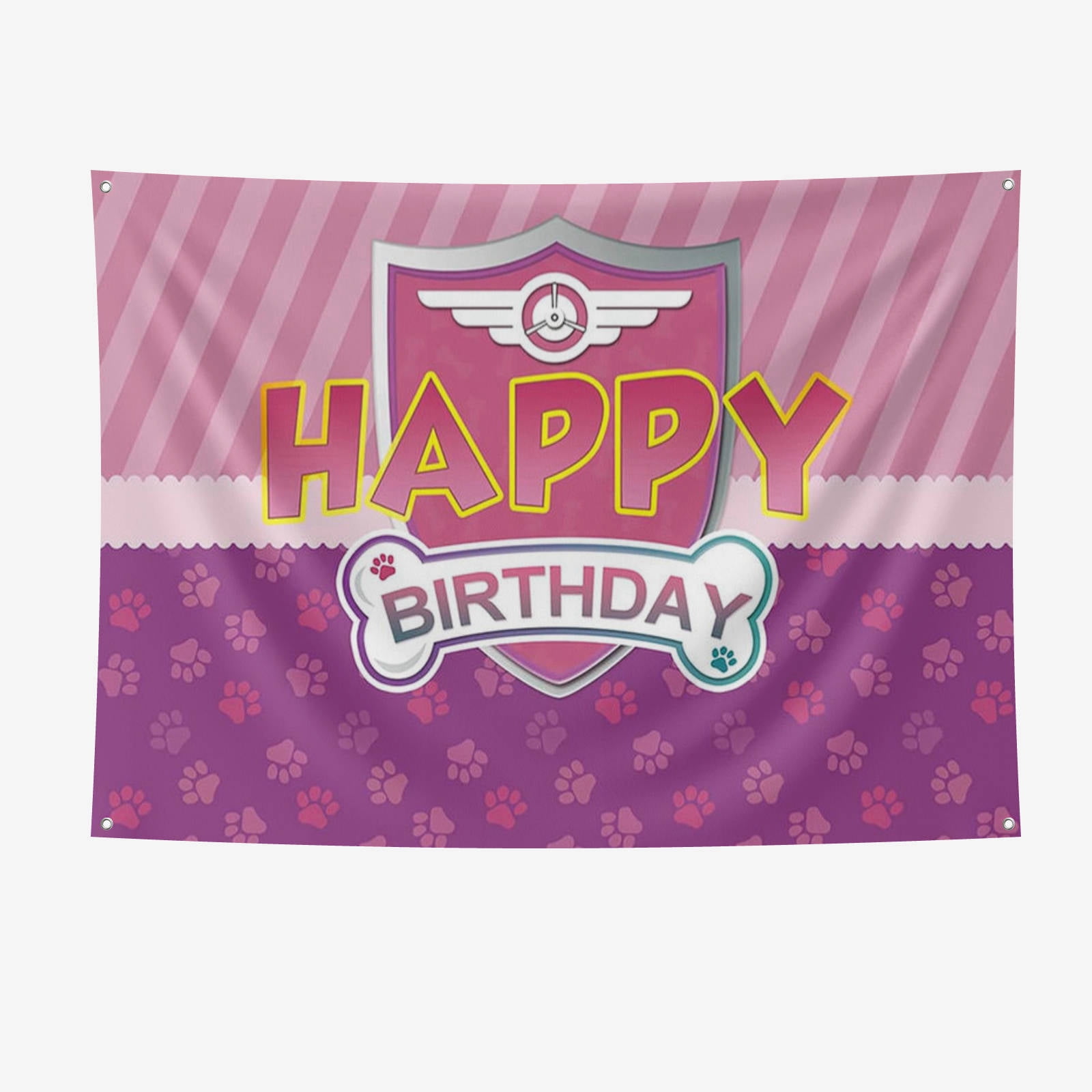 Cartoon Dog Paw Birthday Backdrop Banner Decor Background Cartoon Dog Birthday Party Party ...