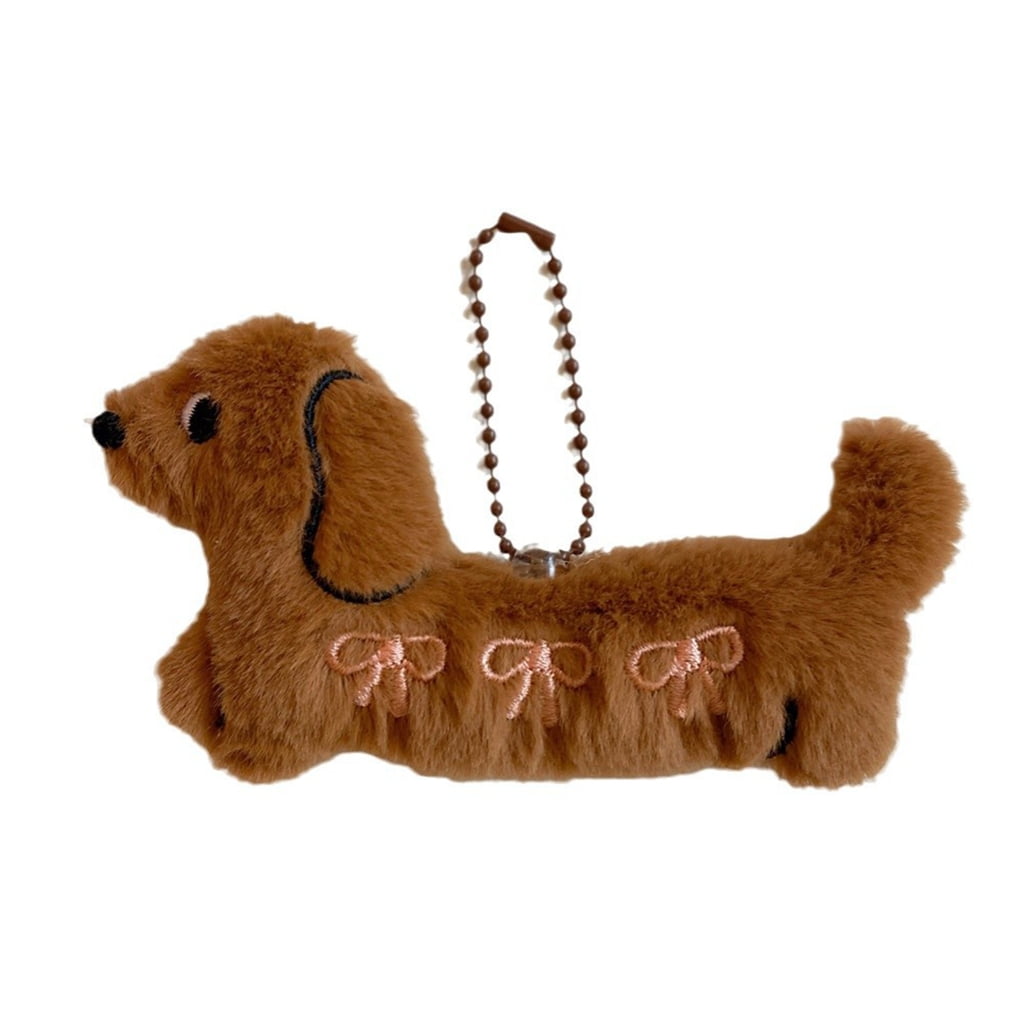 Cartoon Dog Plush Keychains Fashionable Dachshund Pendant Soft Plush ...