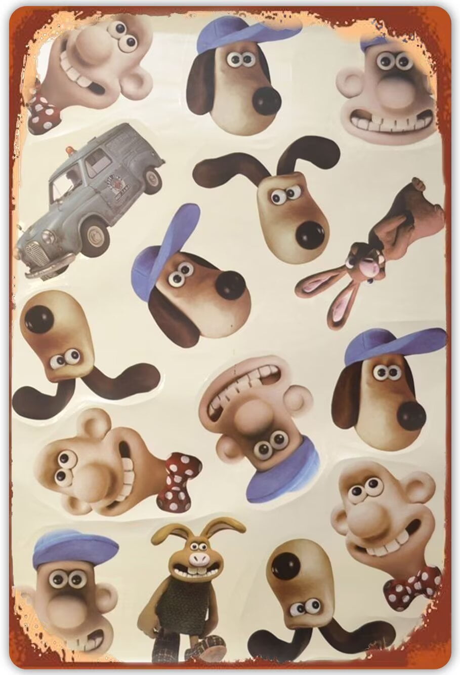 Cartoon Dog Portraits Collection Diamond Painting Kit Wallace & Gromit ...
