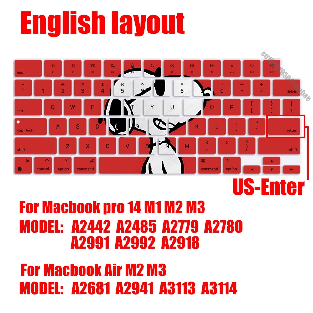 Cartoon Dog S-Snoopys US Layout Soft Silicone Keyboard Cover for ...