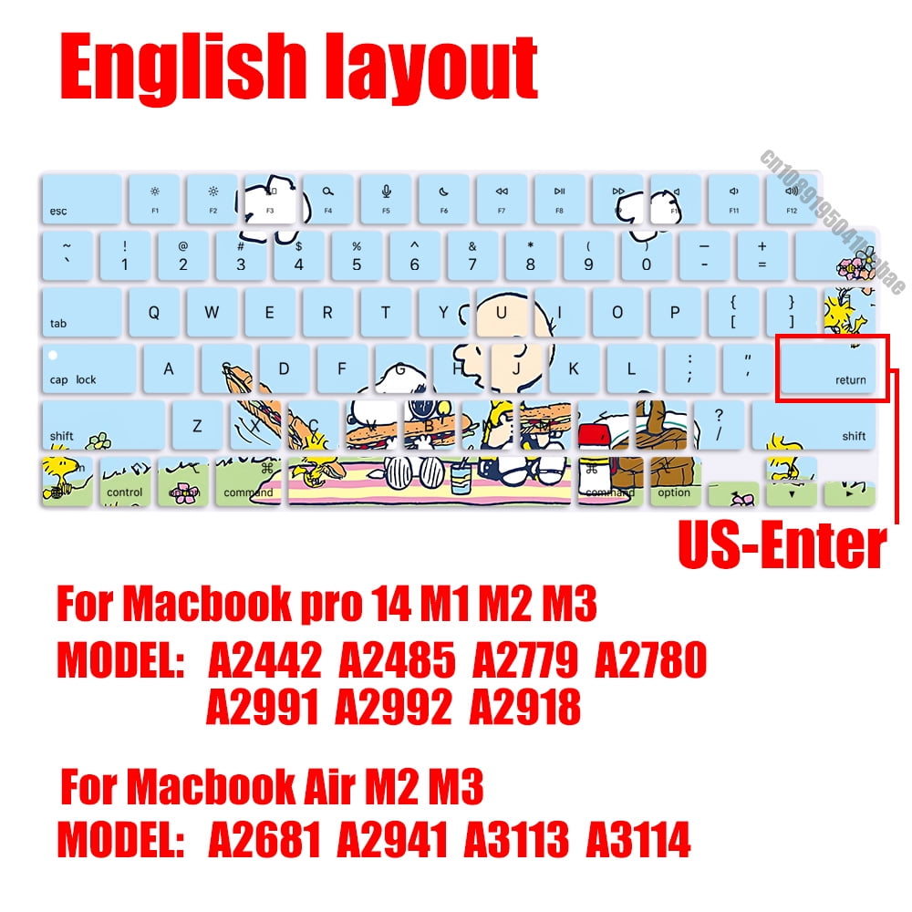 Cartoon Dog S-Snoopys US Layout Soft Silicone Keyboard Cover for ...