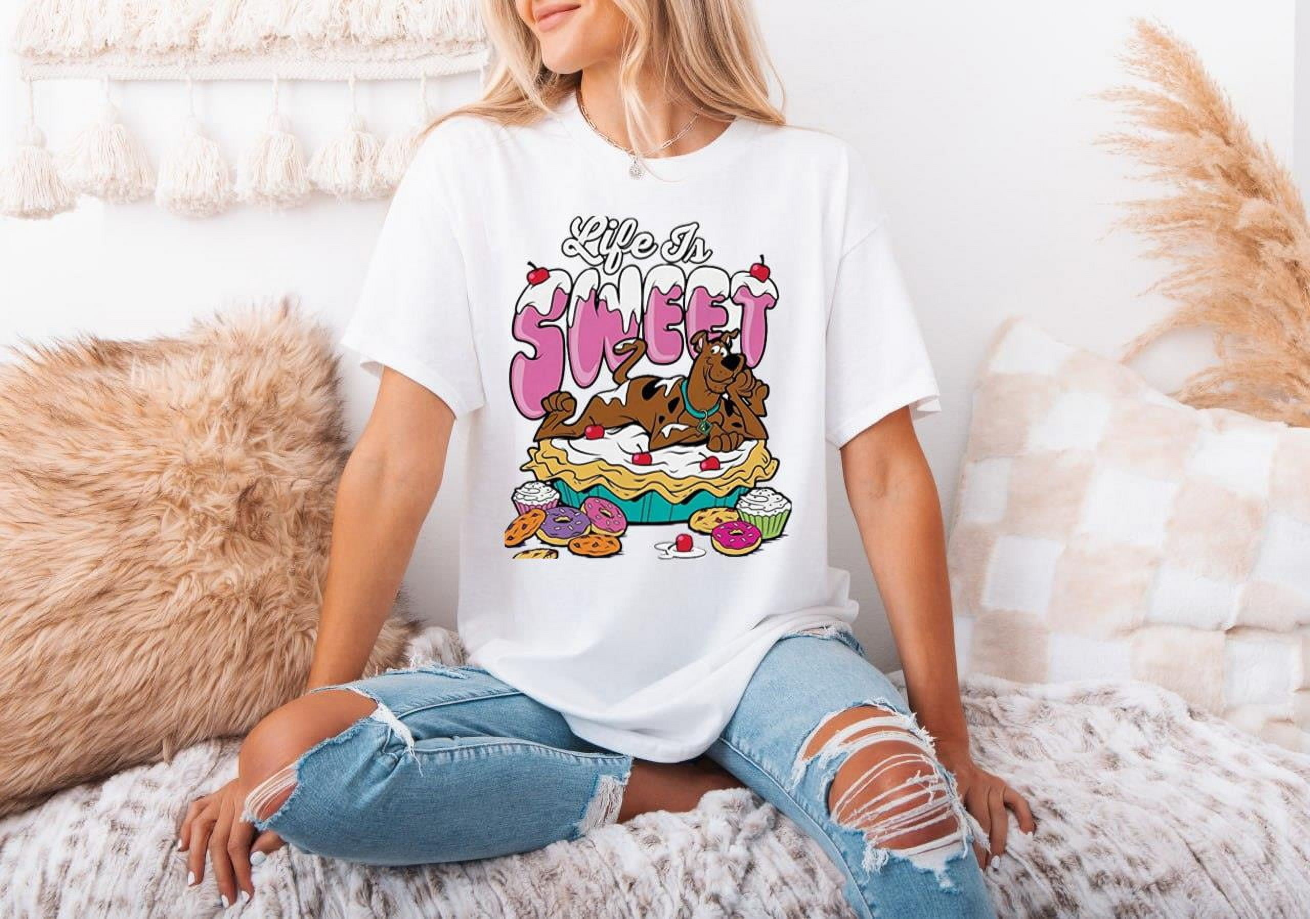 Cartoon Dog with Sweet Tooth T-SHIRT WHITE, SWEATSHIRT WHITE, HOODIE ...