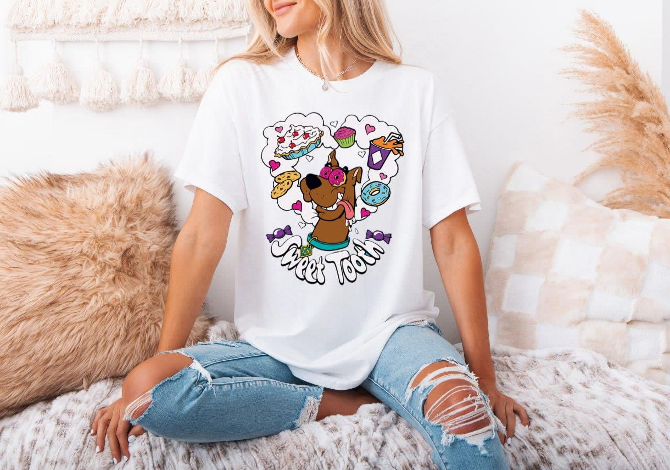 Cartoon Dog Sweet Tooth T-SHIRT WHITE, SWEATSHIRT WHITE, HOODIE WHITE ...
