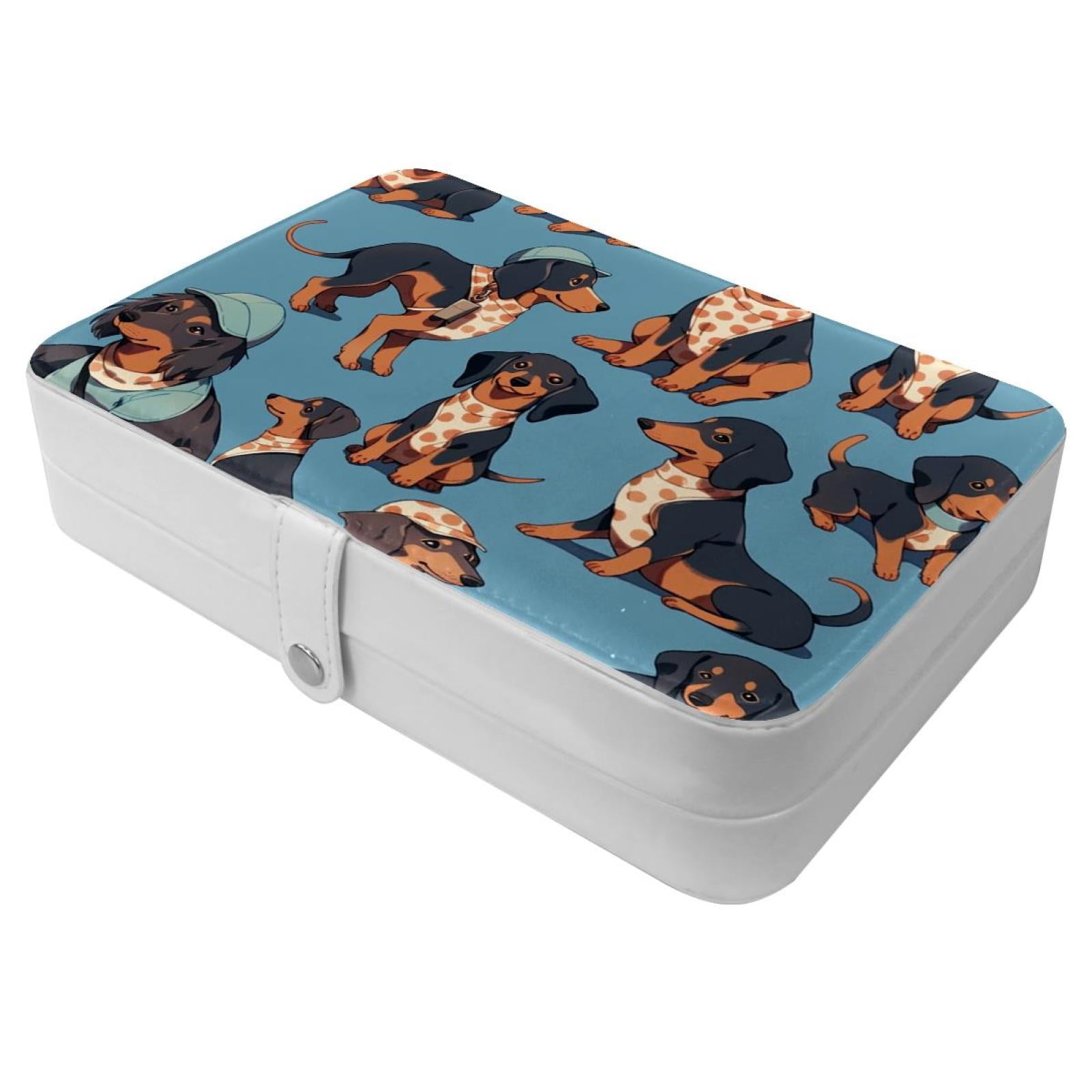 Cartoon Dog Travel Jewelry Box-Compact Yet Large Organizer Case for ...