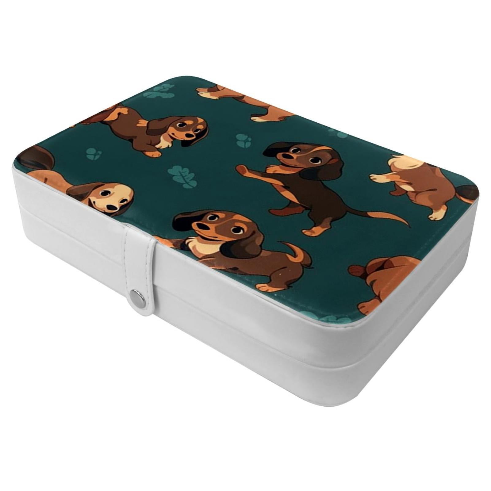 Cartoon Dog Travel Jewelry Box-Compact Yet Large Organizer Case for ...