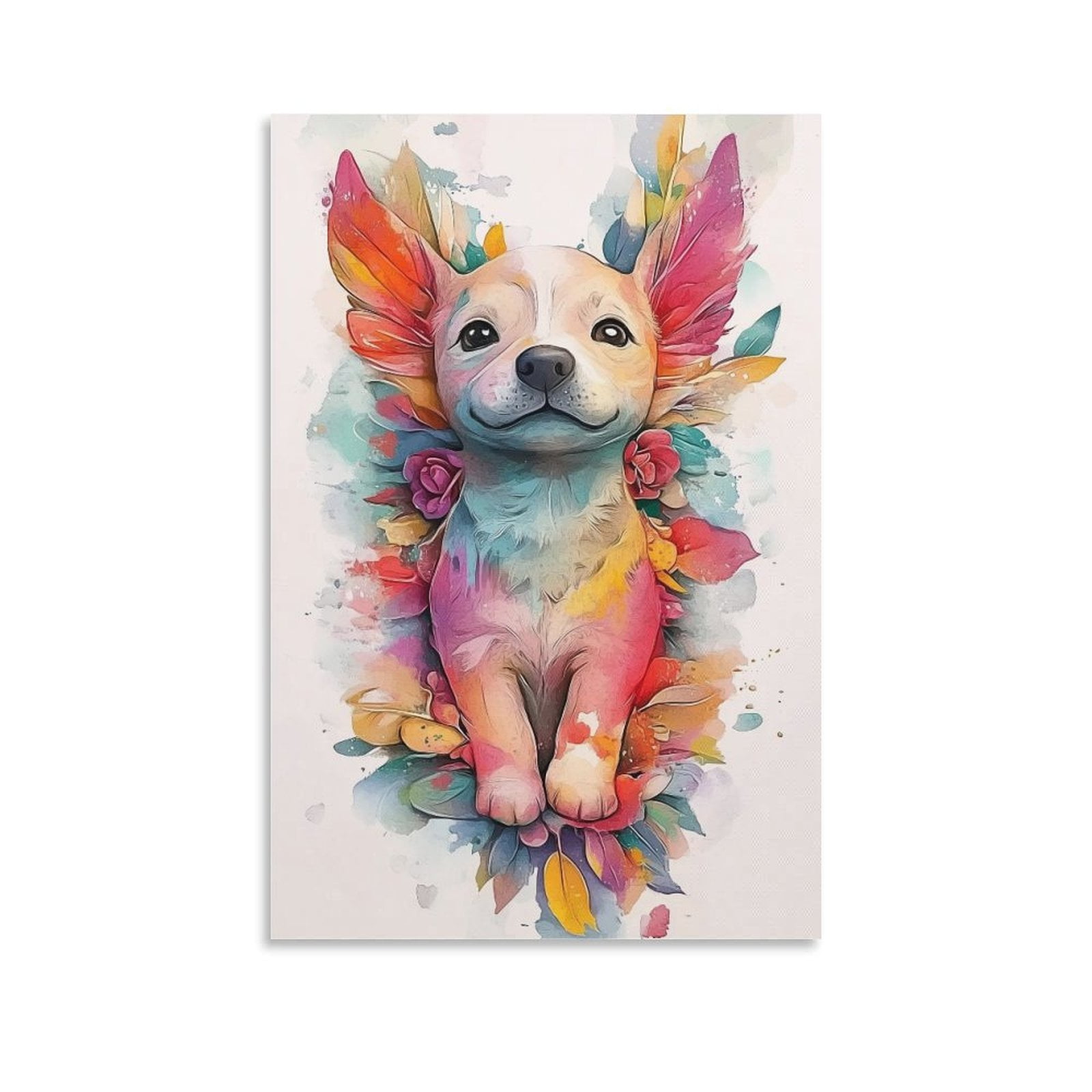 Cartoon Dog Wall Painting Wall Art Poster Scroll Canvas Painting ...