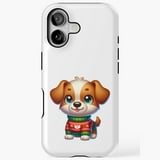 Cartoon Dog Xmas Sweater Art Case for iPhone 11 12 13 14 15 16 17 Pro ...