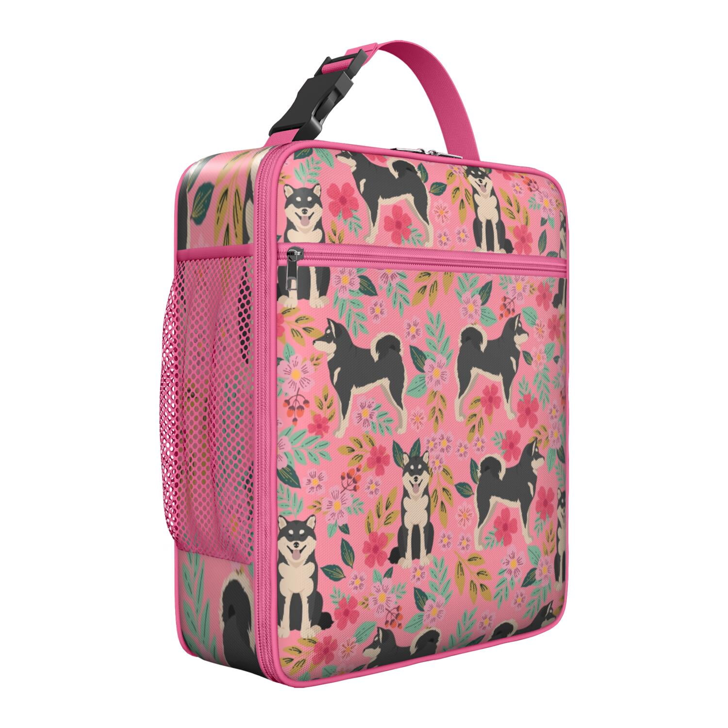 Cartoon Dog and Bone Pattern Lunch Box, Cute Puppy Print Insulated Bag ...