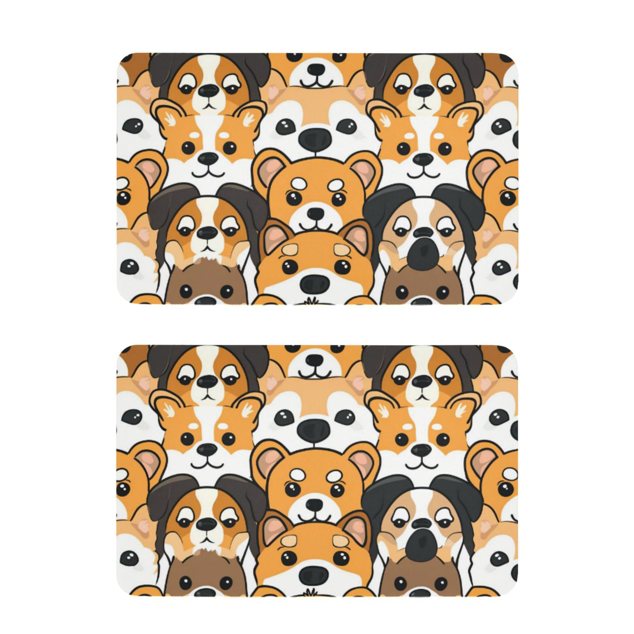 Cartoon Dogs Face Refrigerator Magnet Stickers Square Fridge Magnetic ...