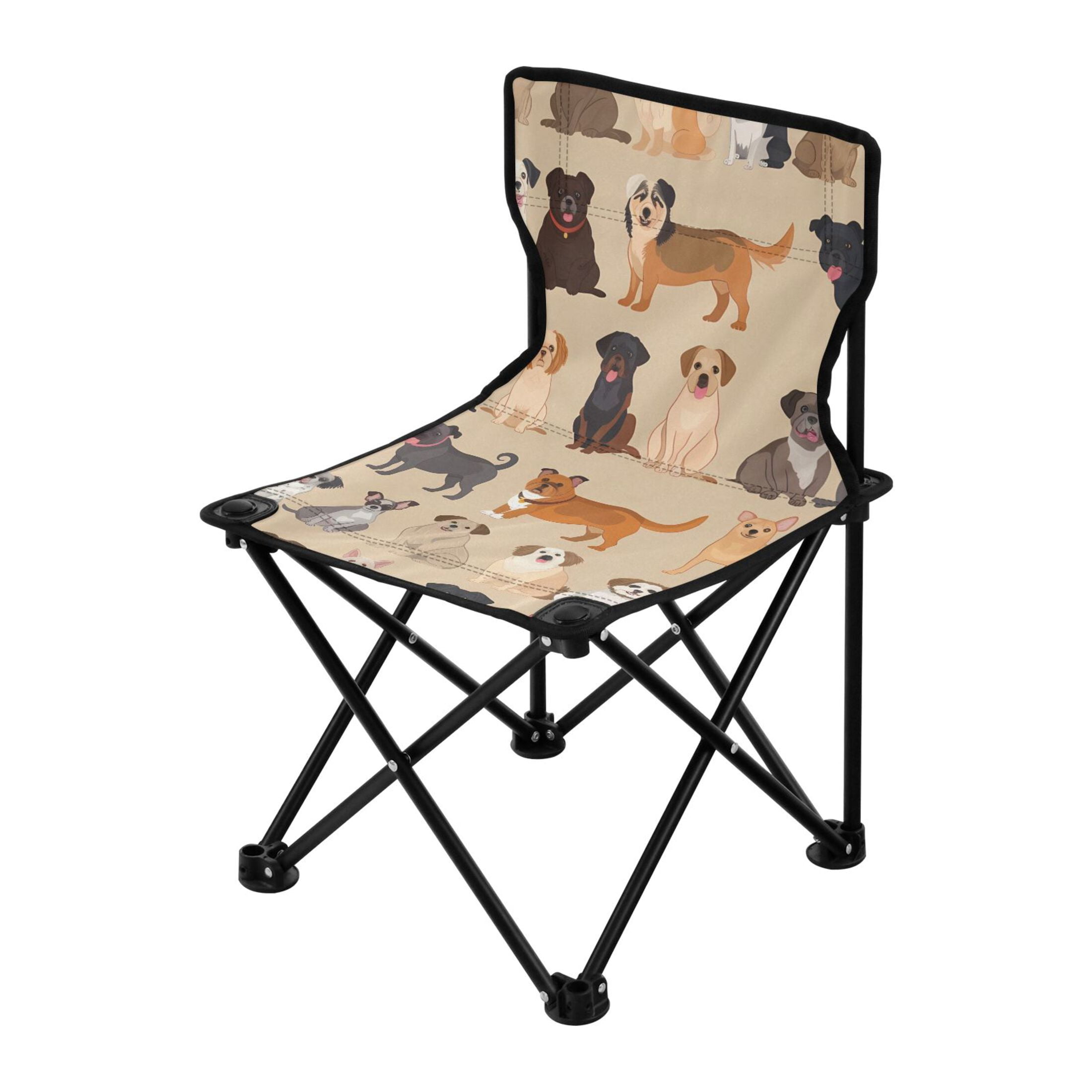 Cartoon Dogs Portable Camping Chair Small for Kids Outdoor Folding ...