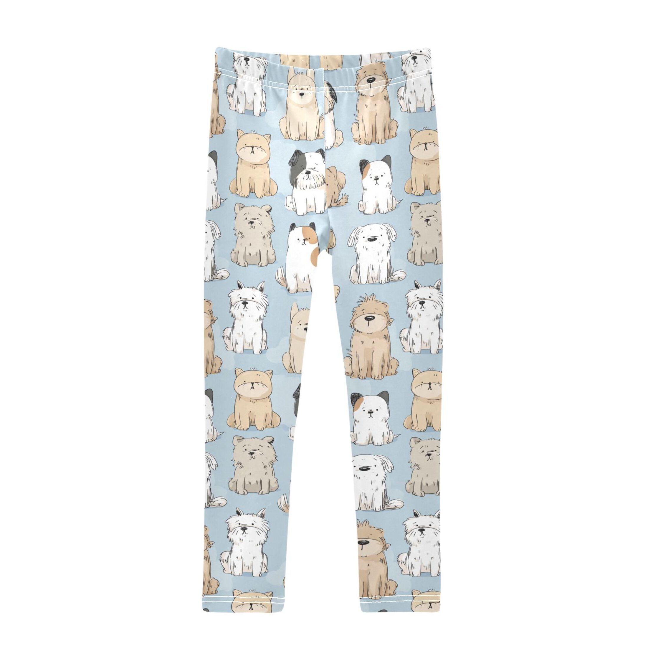 Cartoon Dogs Printed Leggings Yoga Pants for in 4t to 10t - Walmart.com