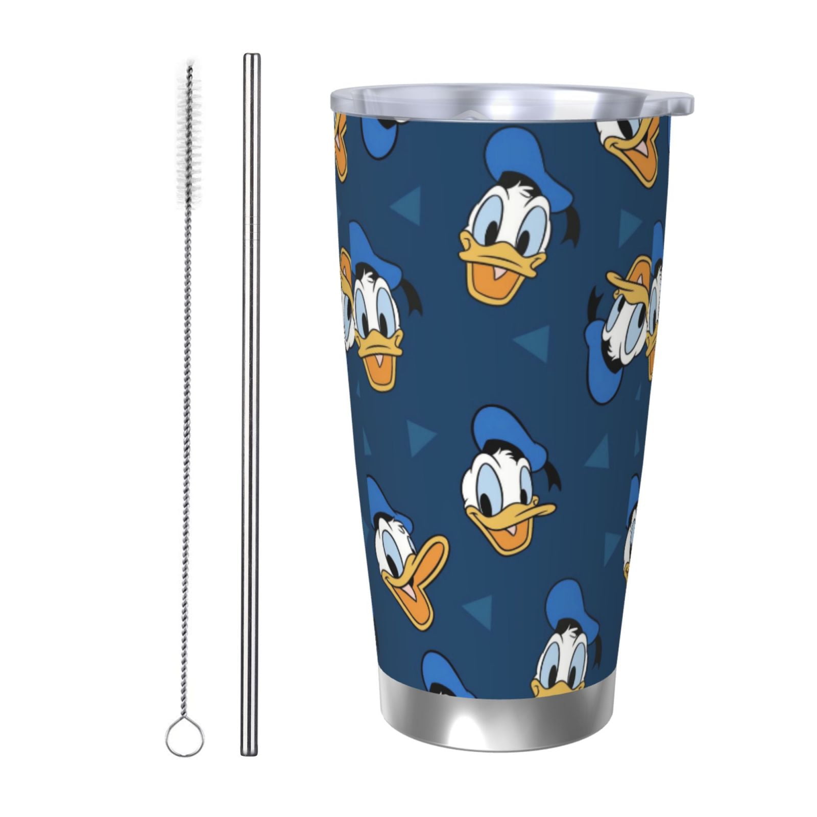 Cartoon Donald Duck Insulated Tumblers with Lid,20 oz Travel Coffee ...