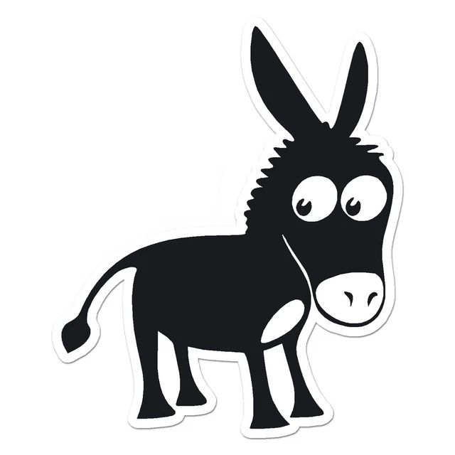 Cartoon Donkey Mule Sticker Phone Decal Water Bottle Stickers Car ...