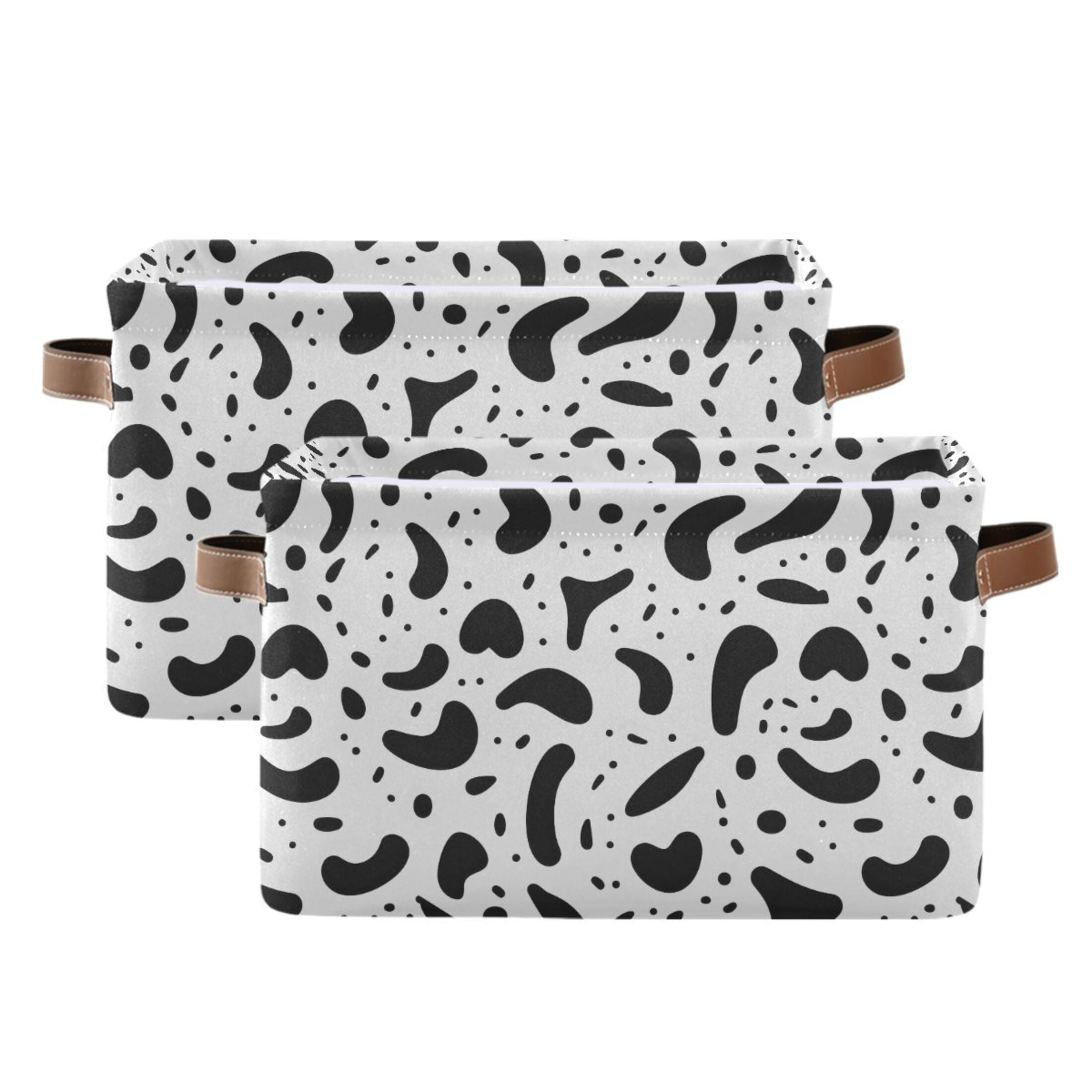 Cartoon Doodle Storage Bins with Handle Fabric Organizer Basket ...