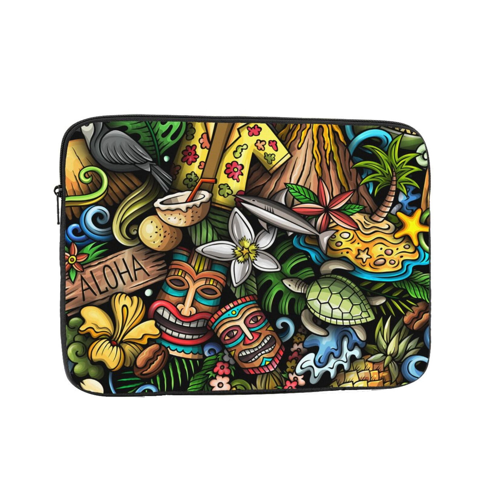 Cartoon Doodles Hawaii 17 inch Portable Laptop Sleeve Compatible with ...