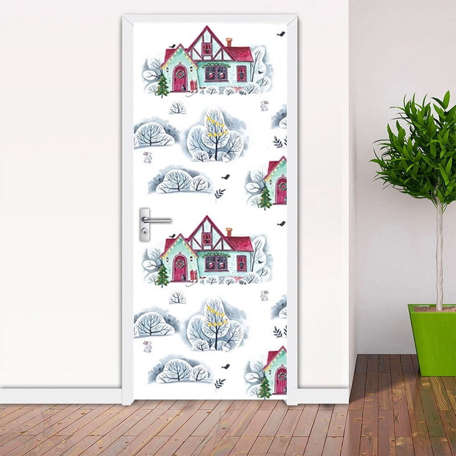 Cartoon Door Sticker Waterproof PVC DIY Self-adhesive 3D Stereoscopic ...