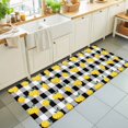 Cartoon Dot Lemon on Buffalo Plaid Rectangle Area Rug 2x6ft,Living Room ...