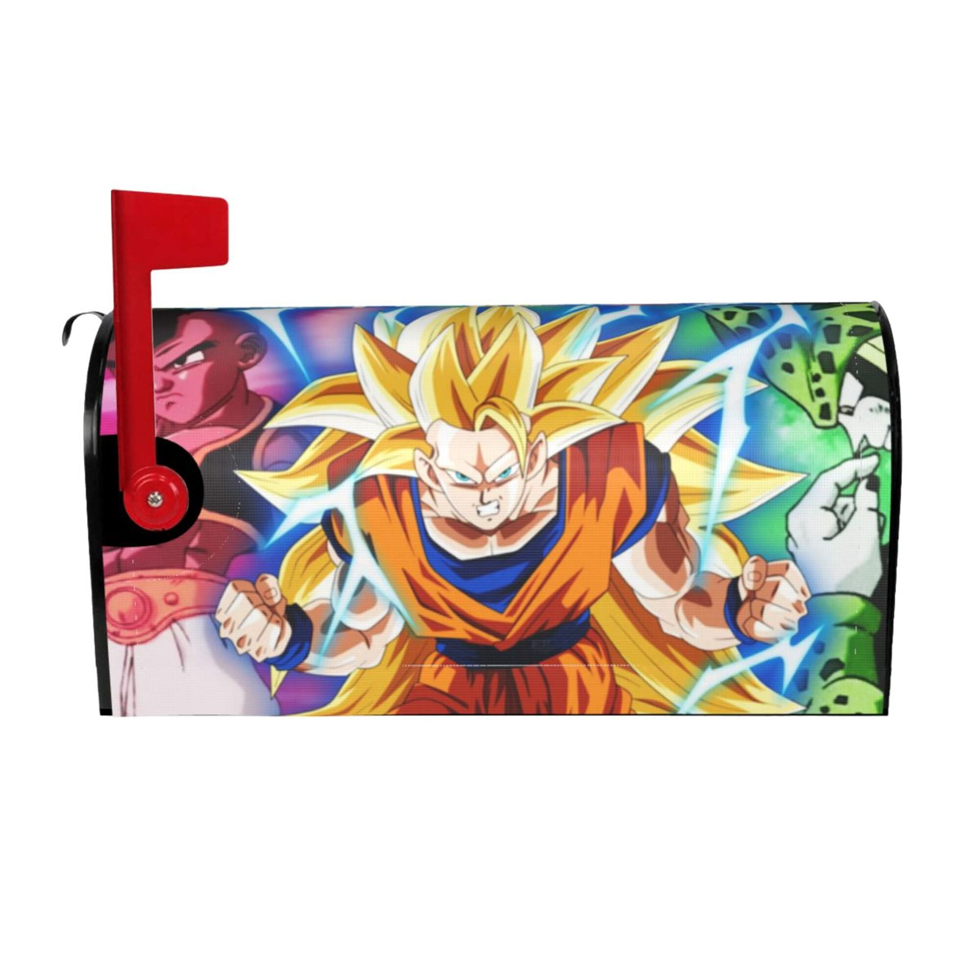 Cartoon Dragon Ball Z Mailbox Covers 21" X 18" Post Letter Box Wraps ...