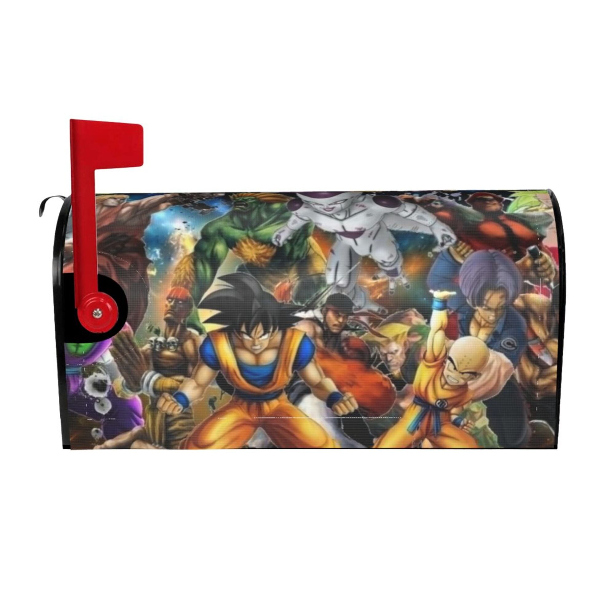 Cartoon Dragon Ball Z Mailbox Covers 21" X 18" Post Letter Box Wraps ...