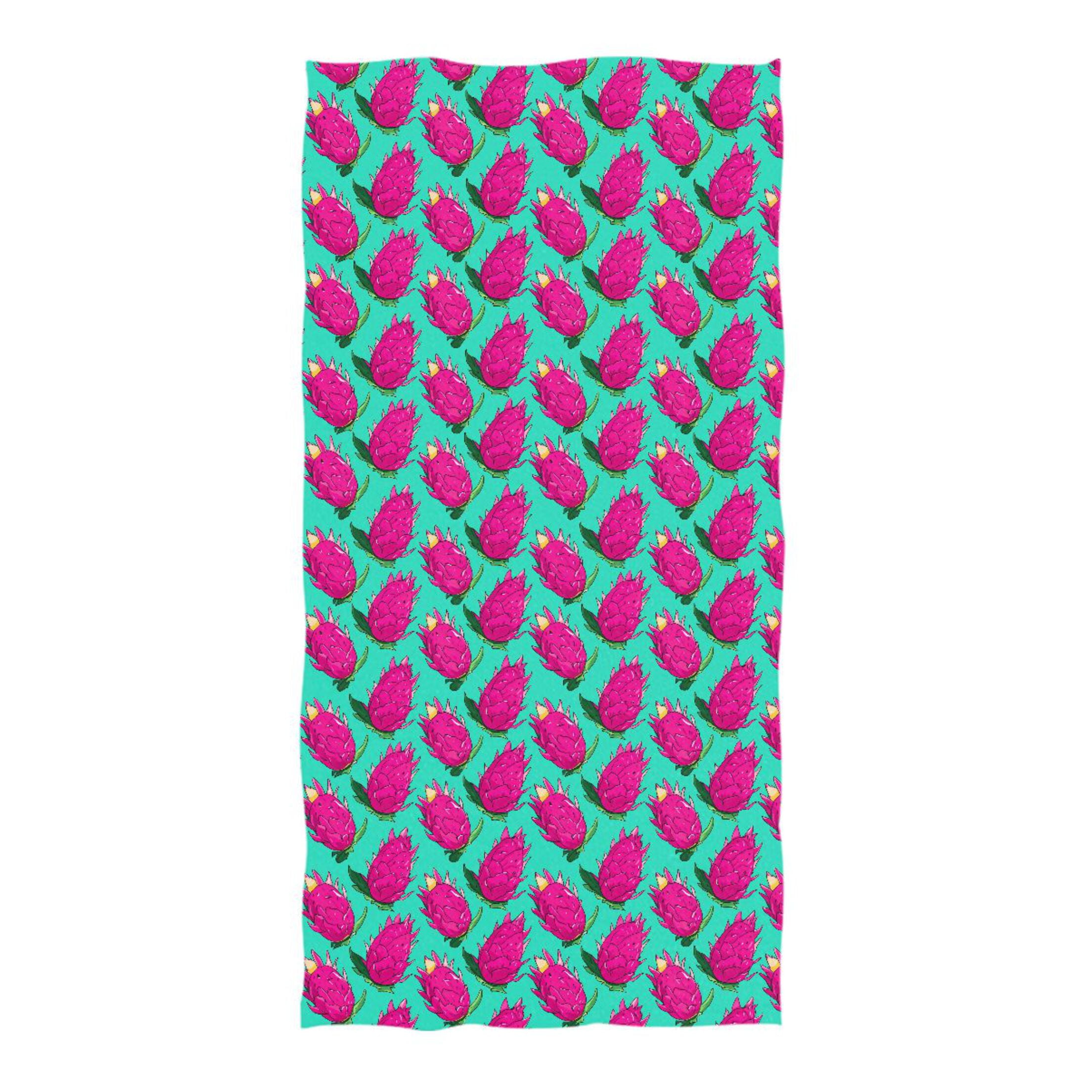 Cartoon Dragon Fruit Beach Towel Oversized 74"x37" Pool Towels Soft ...