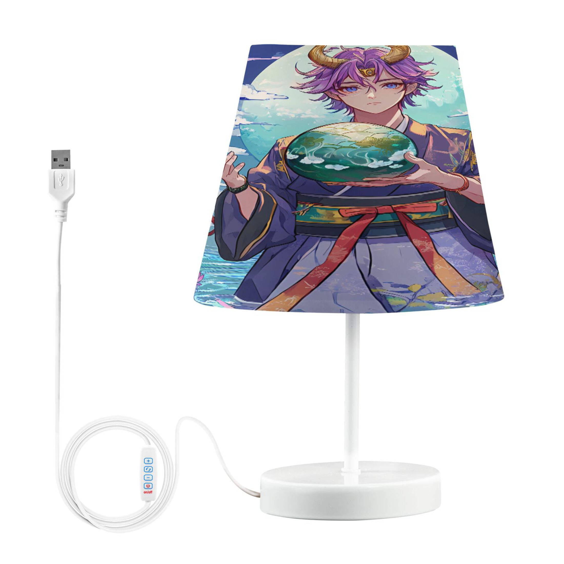 Cartoon Dragon Man Desk Lamp LED Table Nightstand Lamps with 3 Color ...