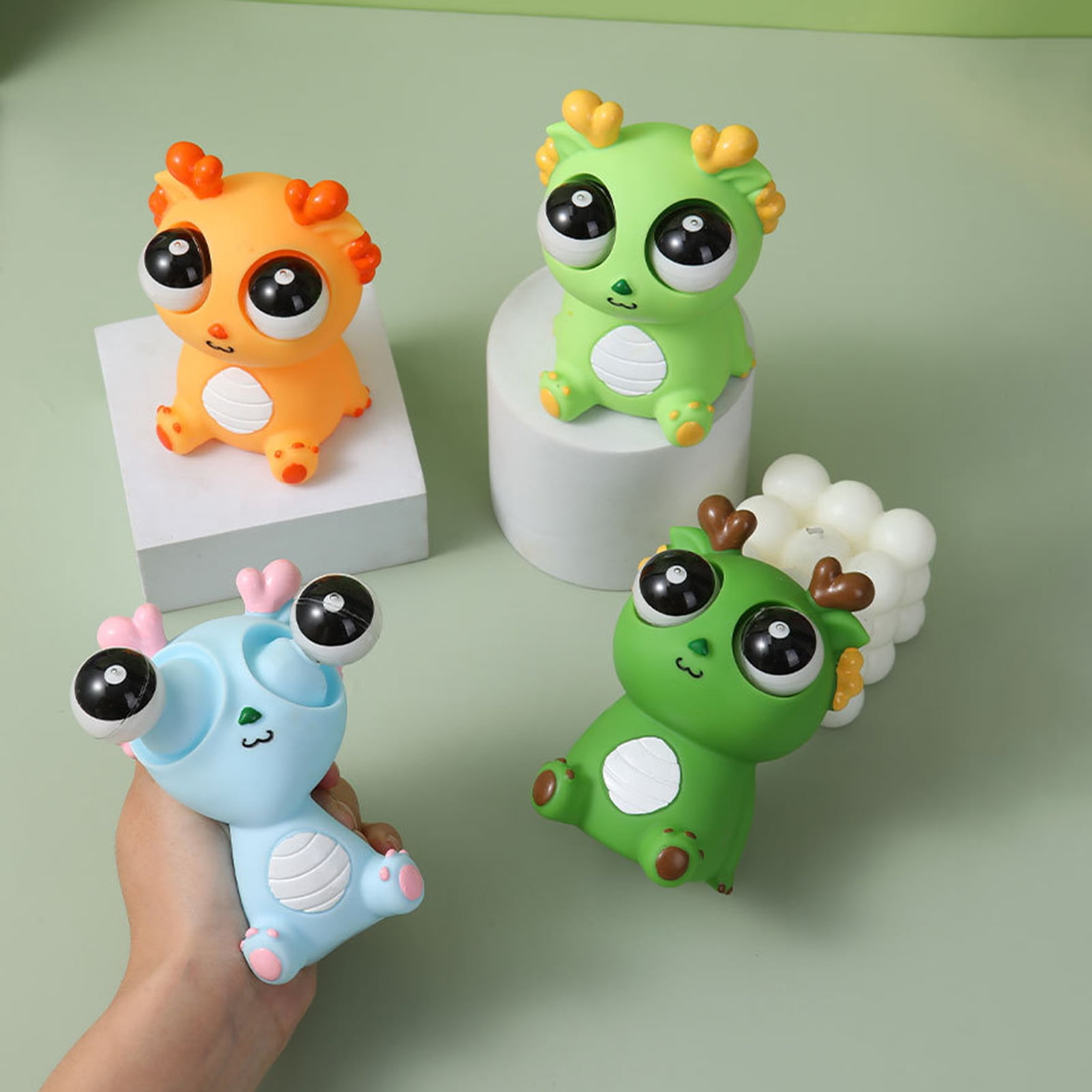 Cartoon Dragon Squeeze Doll - Soft Pinch Toy Eye-popping Dragon Toy ...