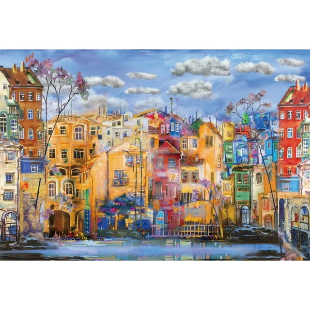 Cartoon Drawing Pattern Town Shop Booth Street Alley Banner ...